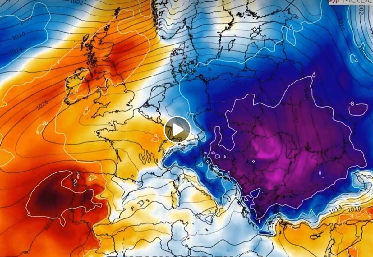 Animație: cum lovește valul de frig arctic România. Vor fi minus 12 grade