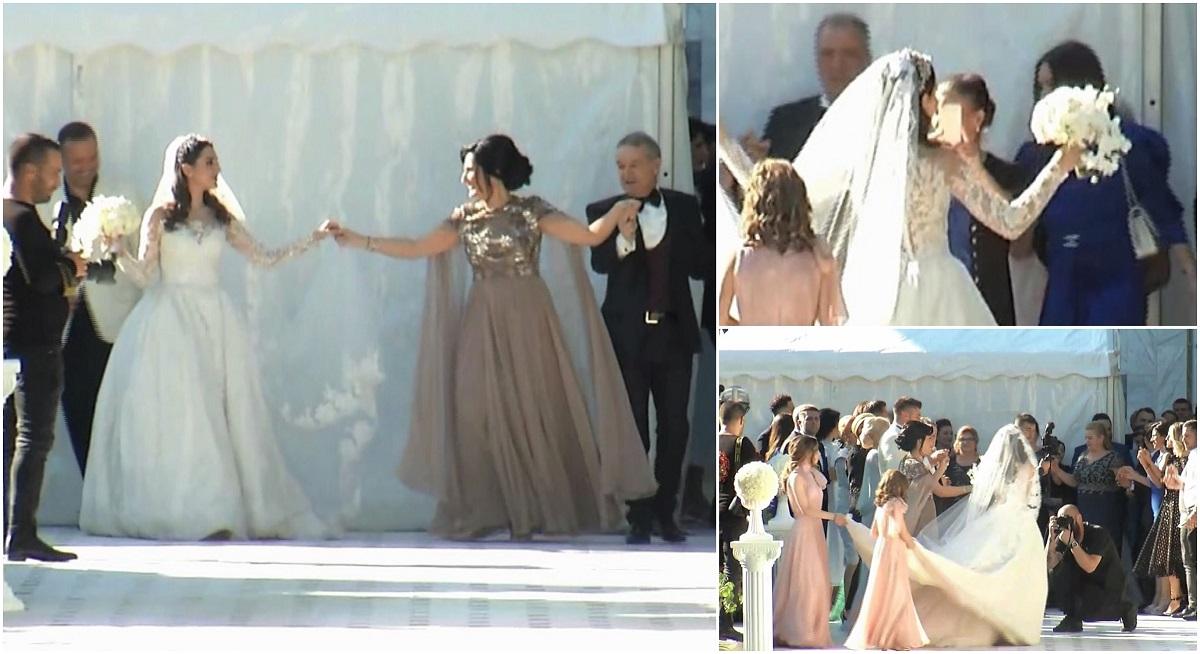 Imagini cu mireasa Theodora Becali, în curtea vilei din Pipera (Video)
