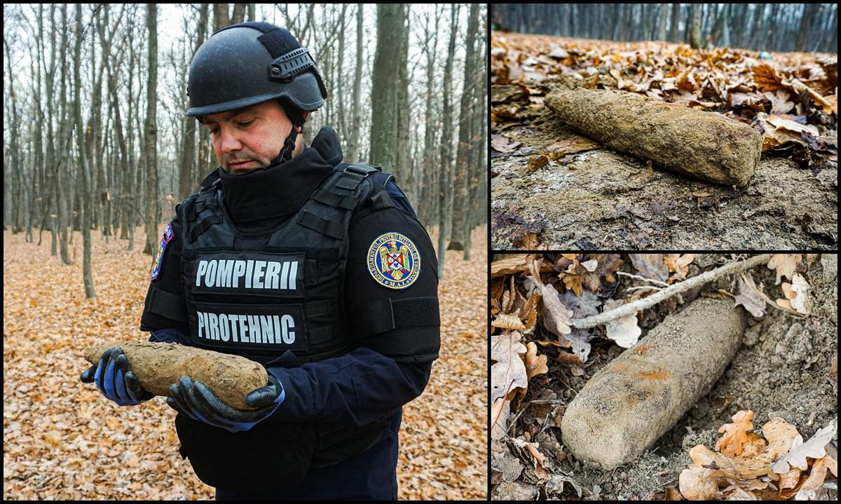 Proiectil exploziv în stare perfectă de funcţionare, care datează din ...