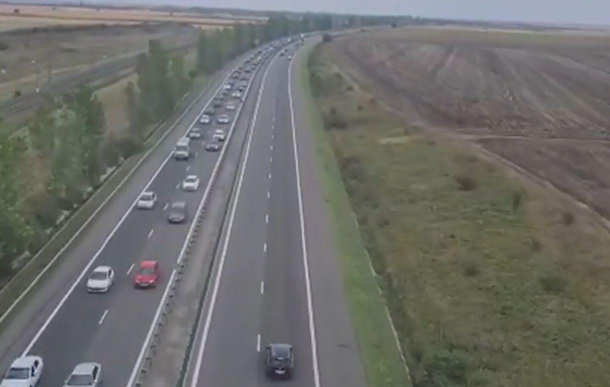 Patru maşini implicate într-un accident în lanţ pe Autostrada Soarelui ...