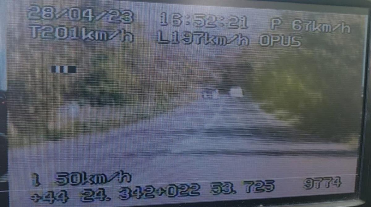 ''Zmeul'' şoselei, prins conducând cu 201 km/h, pe un drum din ...