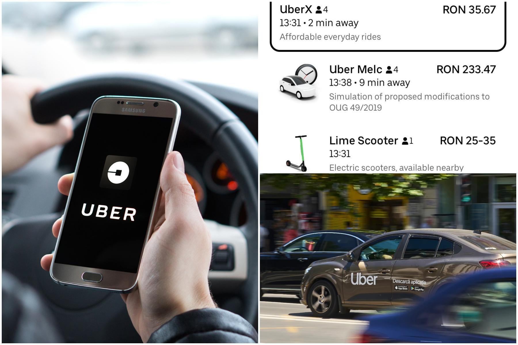 Uber lansează Uber Melc. Cât ar costa o cursă de 35 de lei după modificările drastice pregătite ...