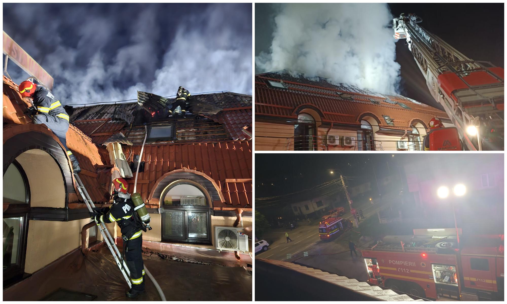 Incendiu puternic în Aiud, Alba. De la un atelier de tâmplărie, focul a ...