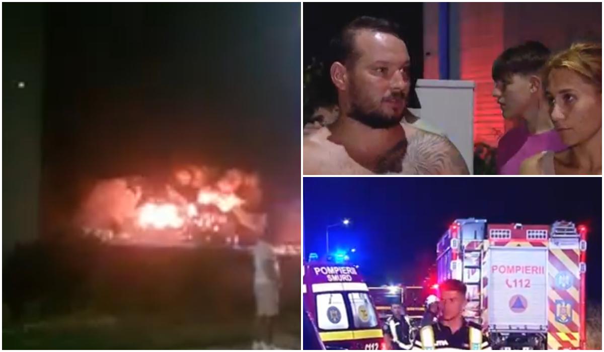 Incendiu puternic în Jilava. Un depozit cu substanţe inflamabile a luat ...